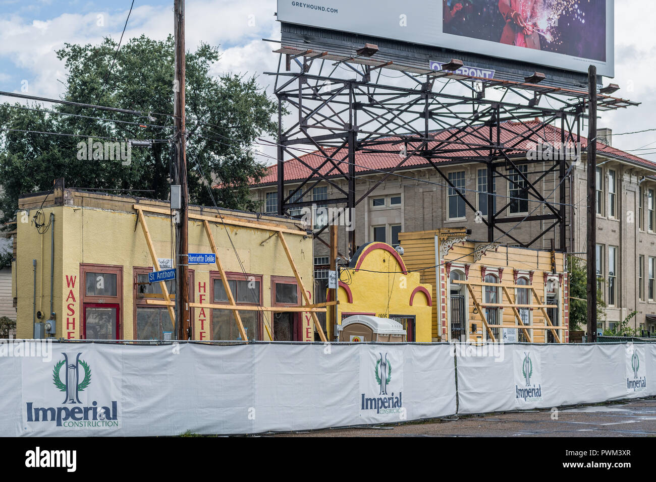 Facades in the Lower 7th Ward neighborhood Stock Photo - Alamy