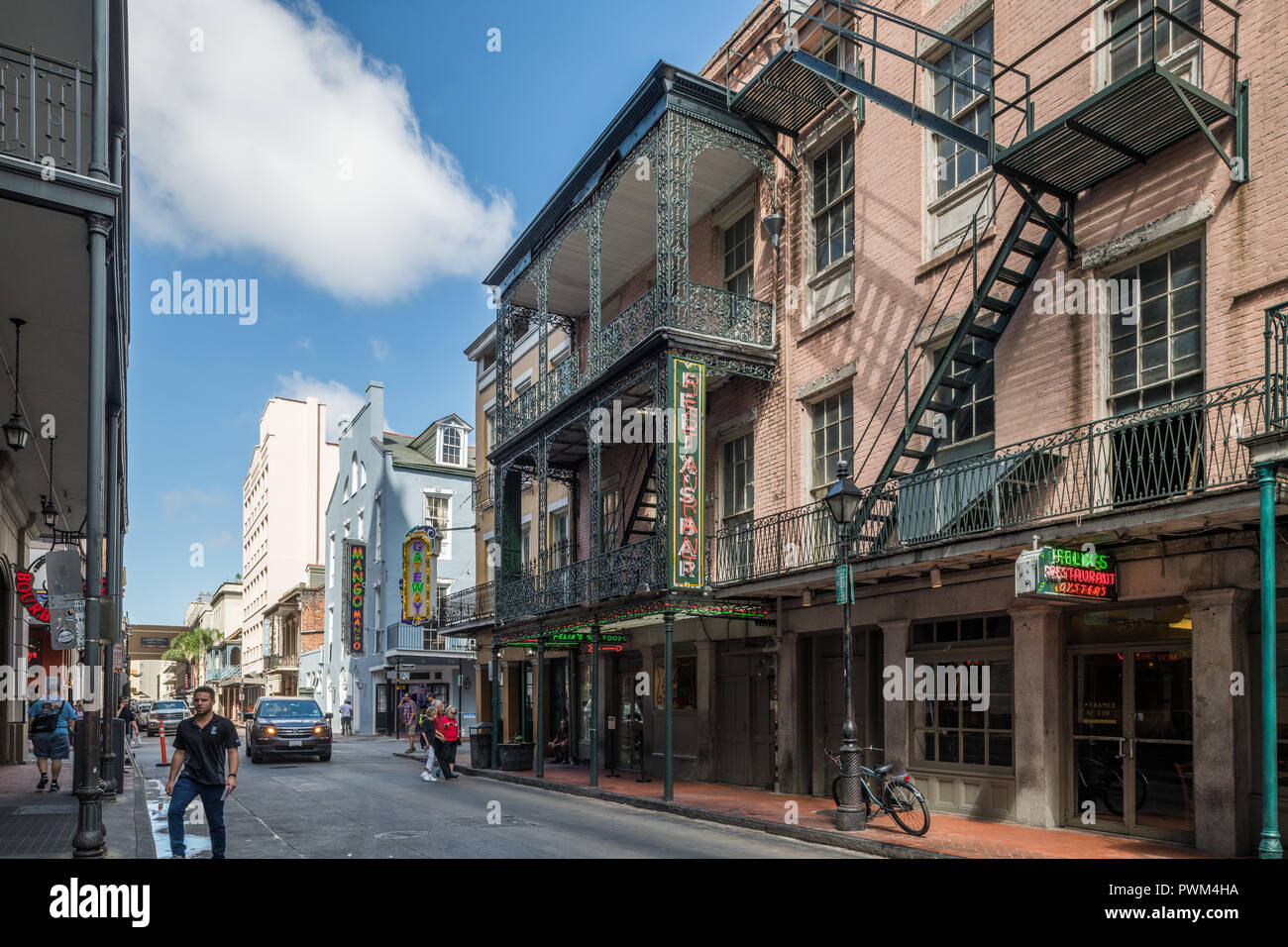 Buildings on Bourbon Street in the French Quarter Stock Photo - Alamy