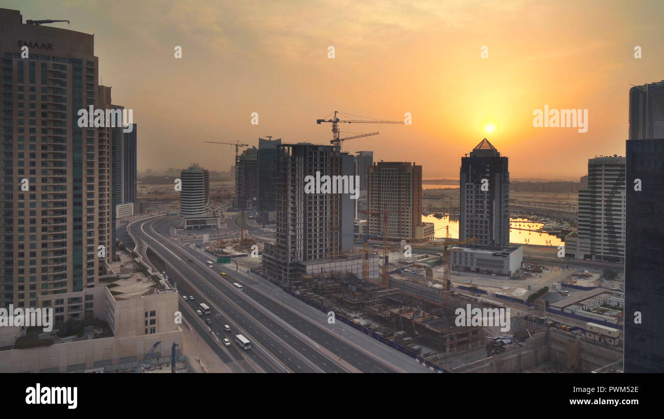 Modern skyscraper in Downtown Dubai at dawn Stock Photo - Alamy