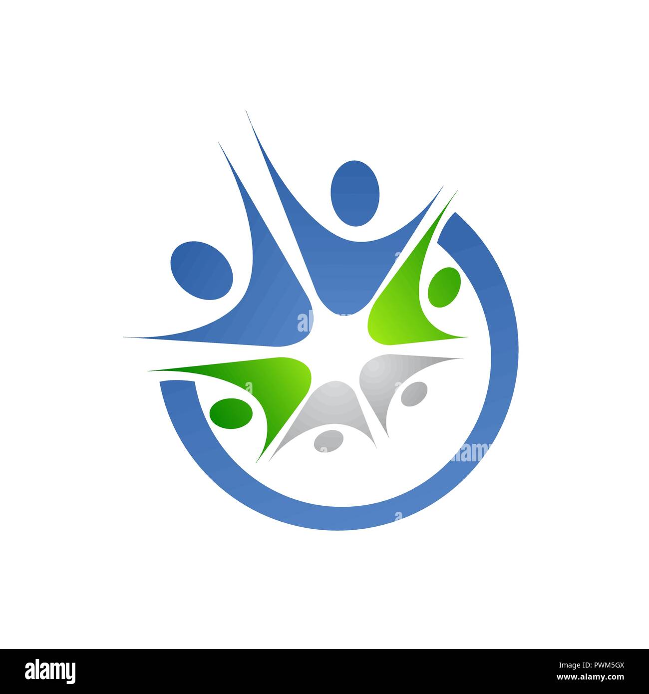 Design vector logo element Abstract people icon Stock Vector Image ...