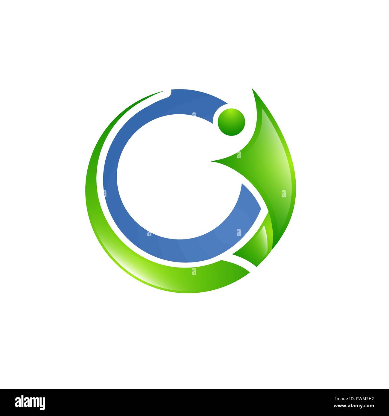 Green blue human social connection icons and logo Stock Vector Image ...
