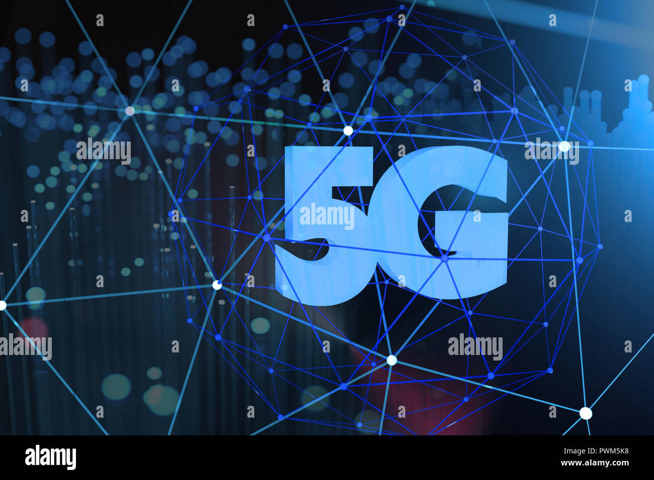 5G symbol on dark digital background. 3D illustration Stock Photo - Alamy