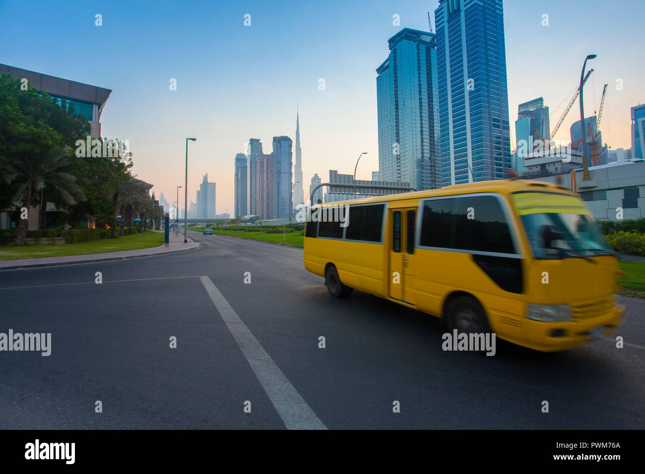 Dubai school bus hi-res stock photography and images - Alamy