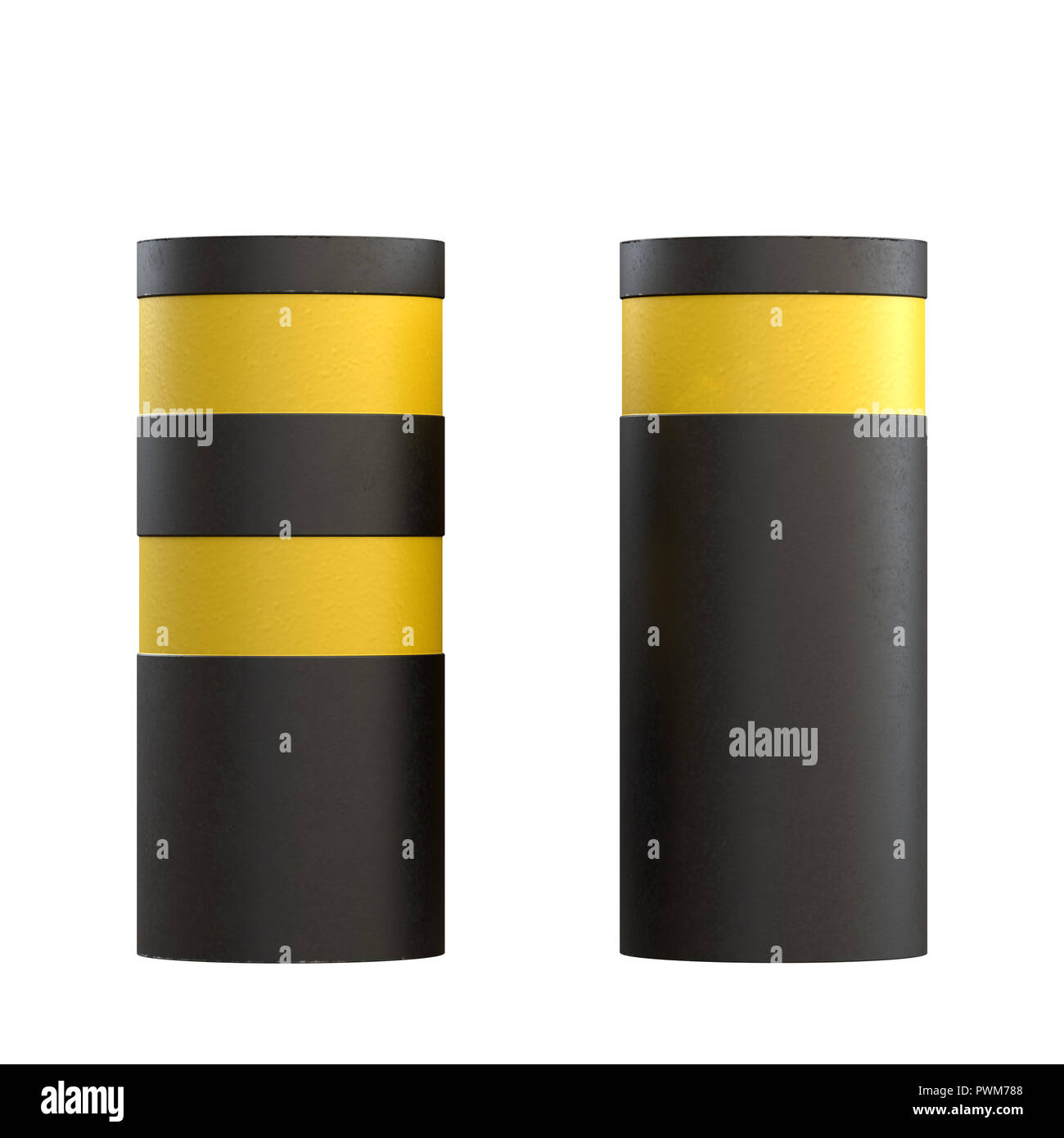 Grey bollards Cut Out Stock Images & Pictures - Alamy