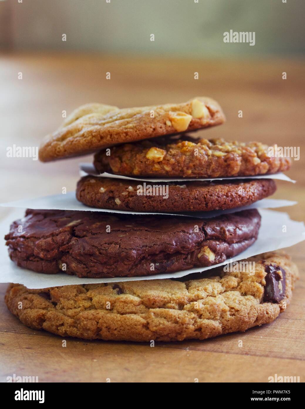 Stack of chocolate chip cookies Stock Photo - Alamy