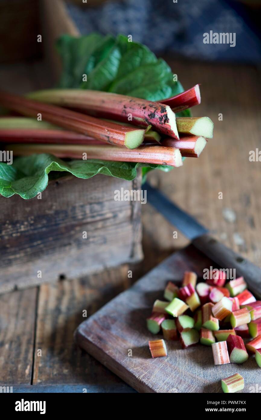 An arrangement of rhubarb Stock Photo - Alamy