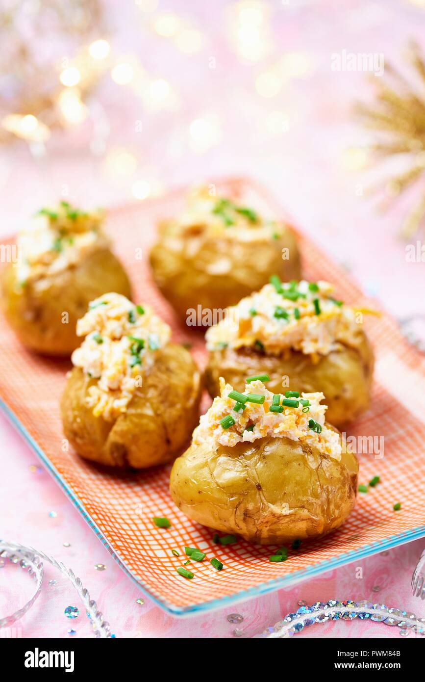 Mini Jacket Potatoes Stock Photo - Alamy