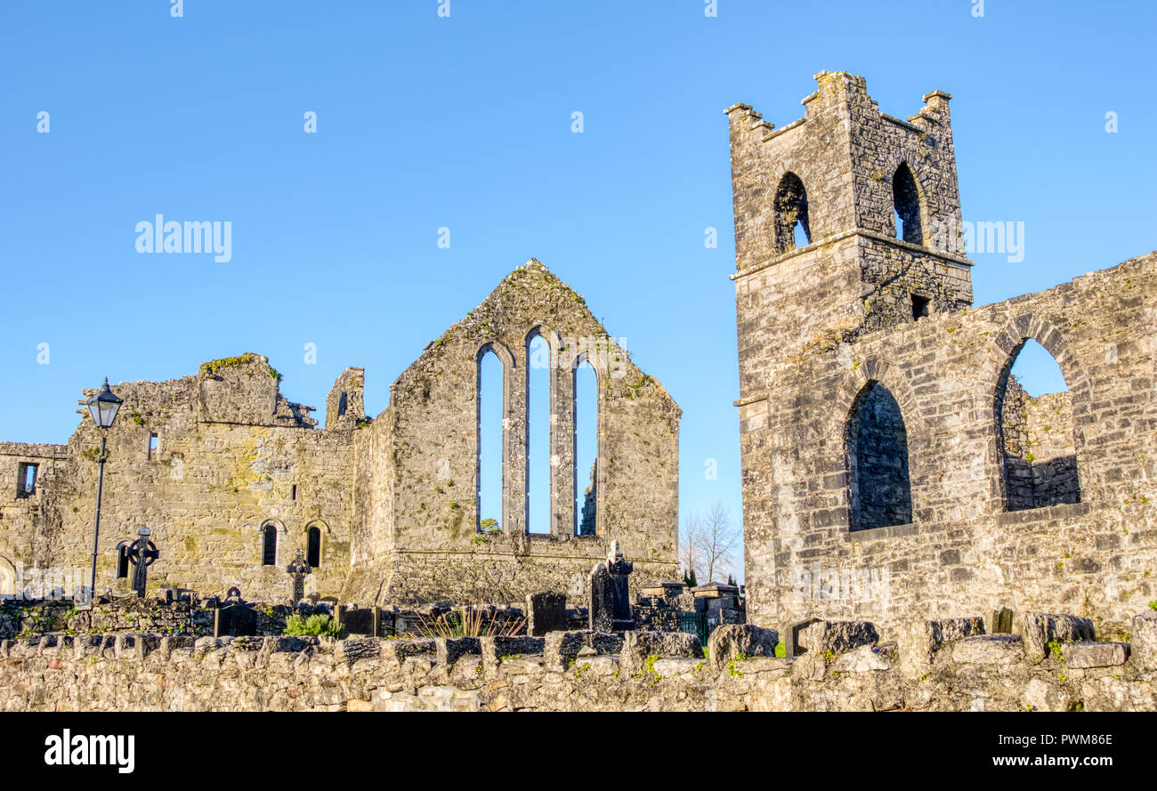 Cong Abbey in the village of the same name, straddling the County ...