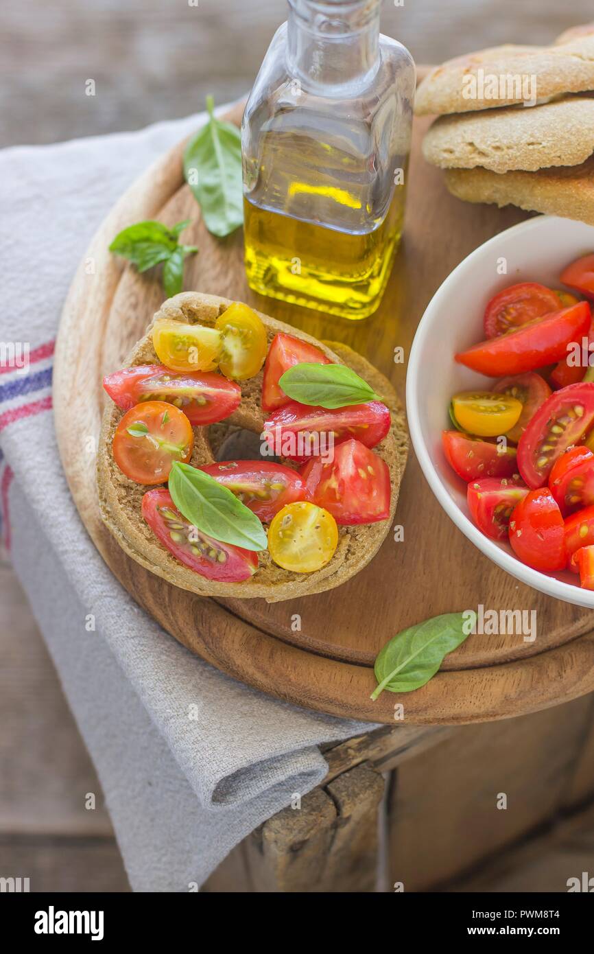 Friselle (a typical italian recipe Stock Photo - Alamy