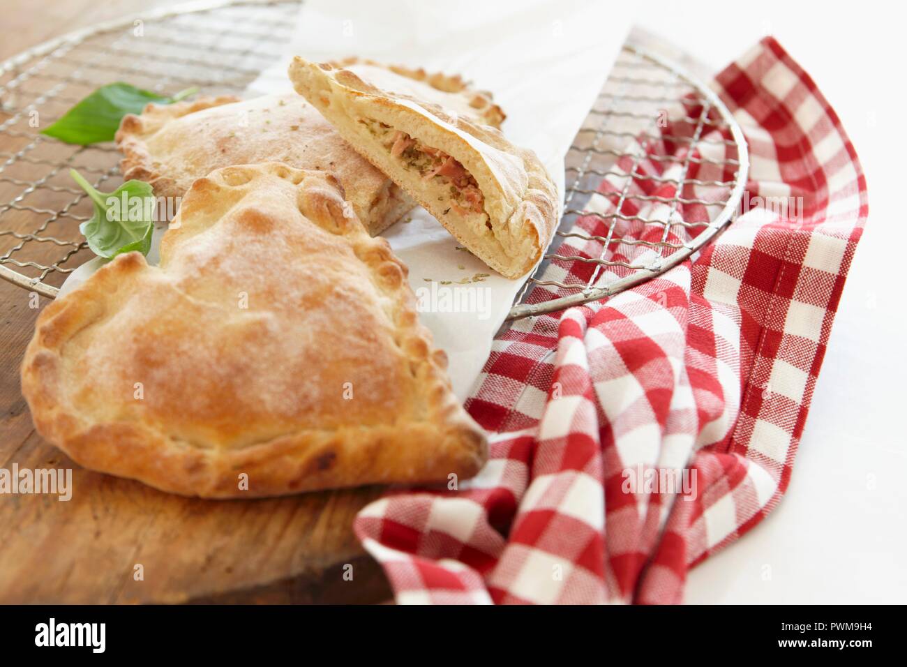 Heart-shaped calzone for Valentine's Day Stock Photo - Alamy