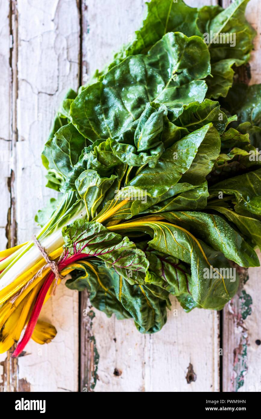A bundle of multi-coloured chard Stock Photo - Alamy