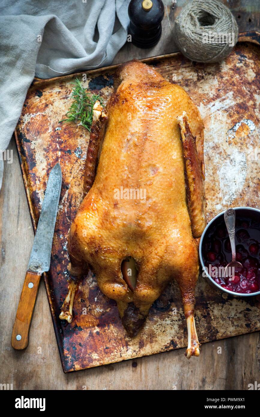 Whole goose oven tray hi-res stock photography and images - Alamy