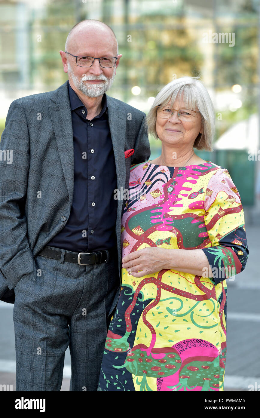 Friedbert Stohner and Anu Stohner in October 2018 at the Frankfurt Book ...