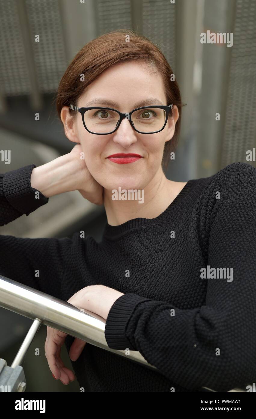 Alex Beer in October 2018 at the Frankfurt Book Fair. | usage worldwide ...