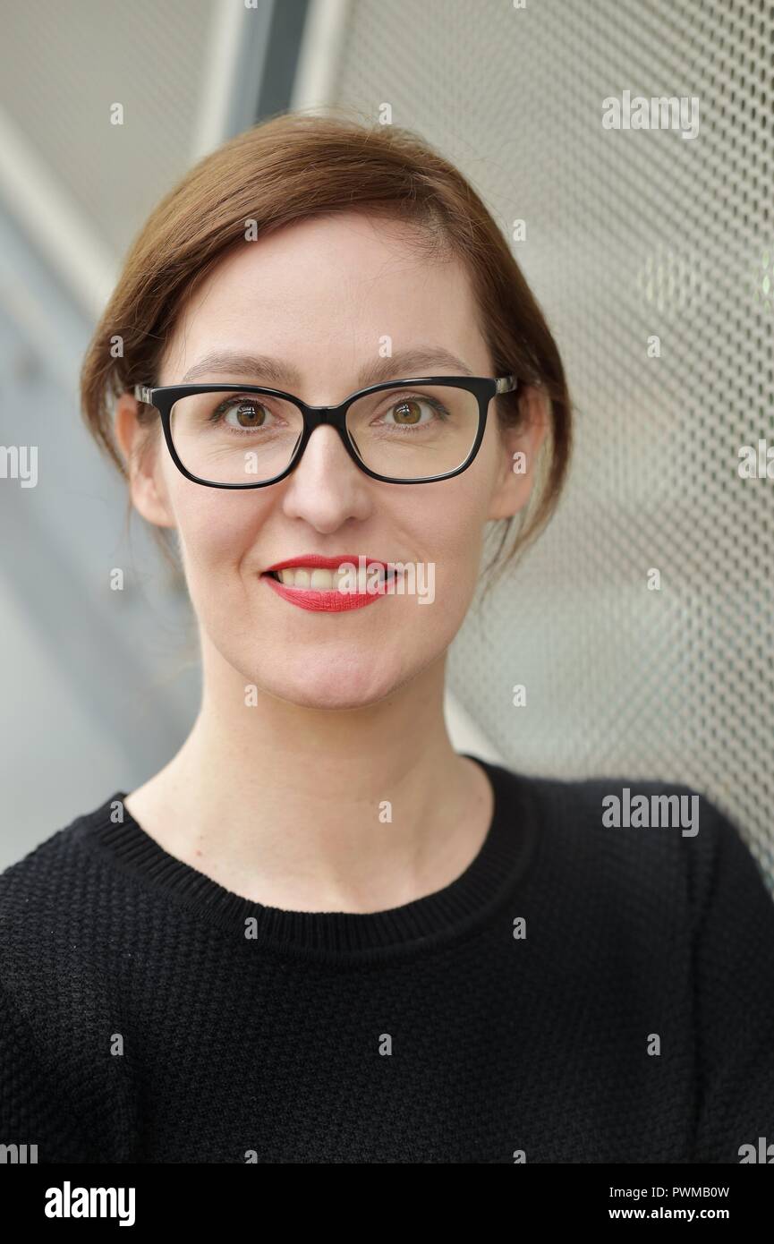 Alex Beer in October 2018 at the Frankfurt Book Fair. | usage worldwide ...