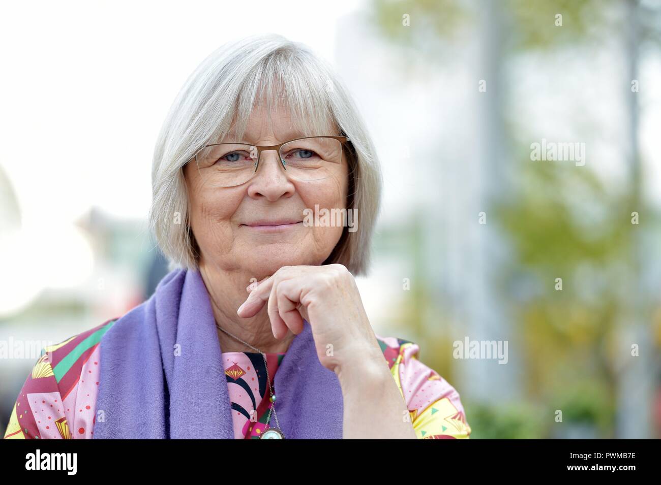 Anu Stohner in October 2018 at the Frankfurt Book Fair. | usage ...