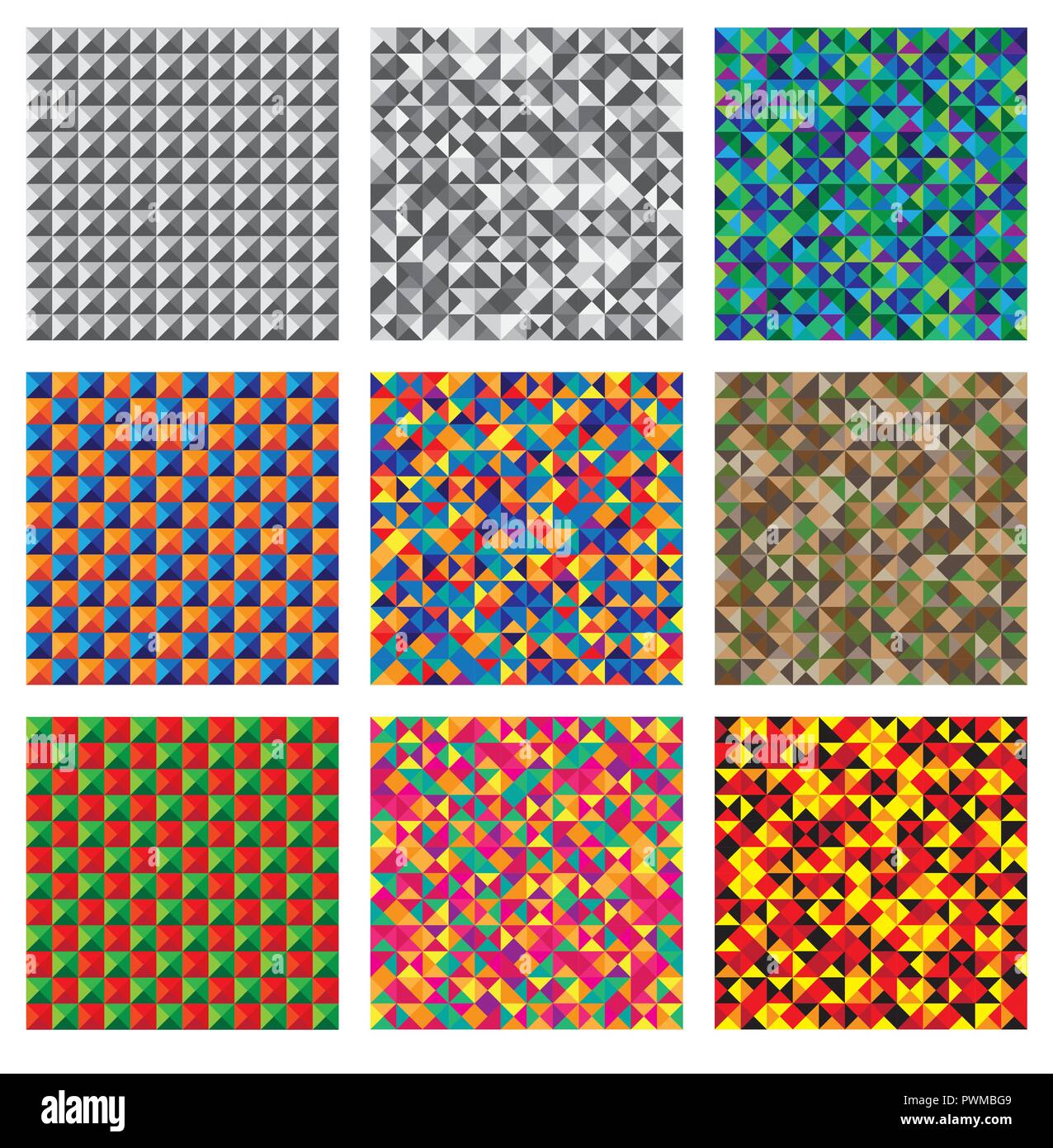 set of triangular texture vector illustration Stock Vector Image & Art ...