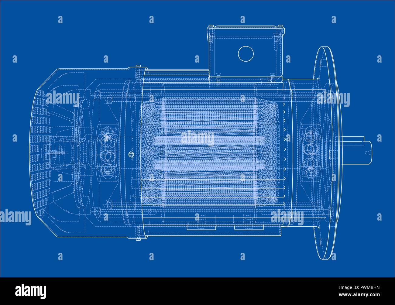 Electric motor sketch. Vector Stock Vector Image & Art - Alamy