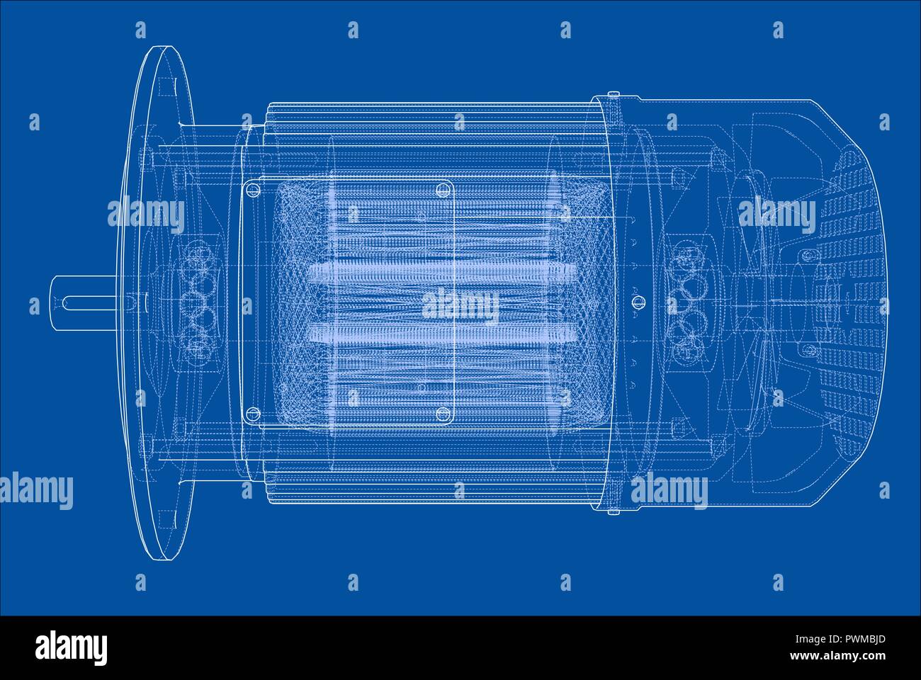 Electric motor sketch. Vector Stock Vector Image & Art - Alamy