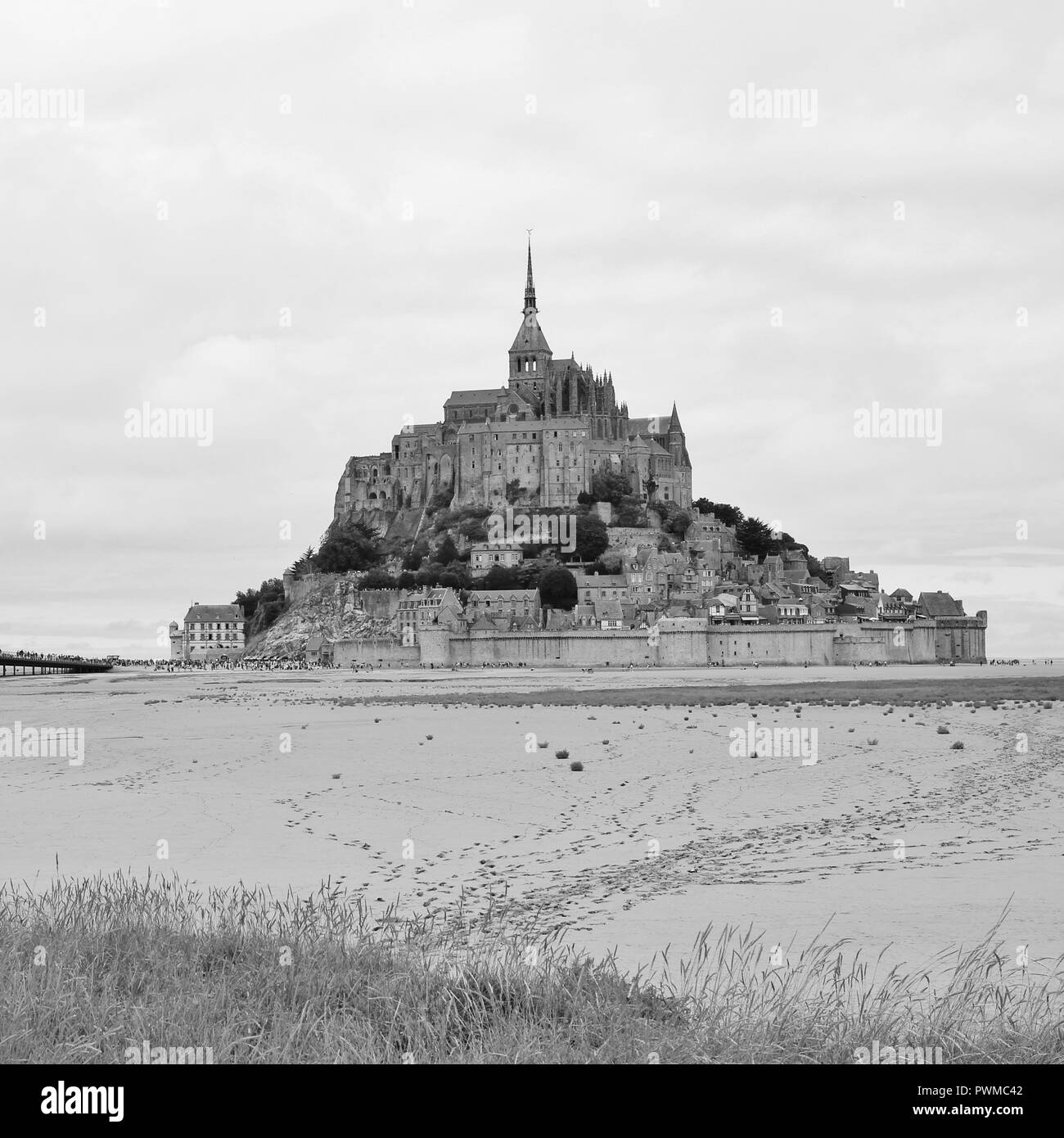 Mont St Michel. Unique fort and abbey in the Normandy, France Stock ...