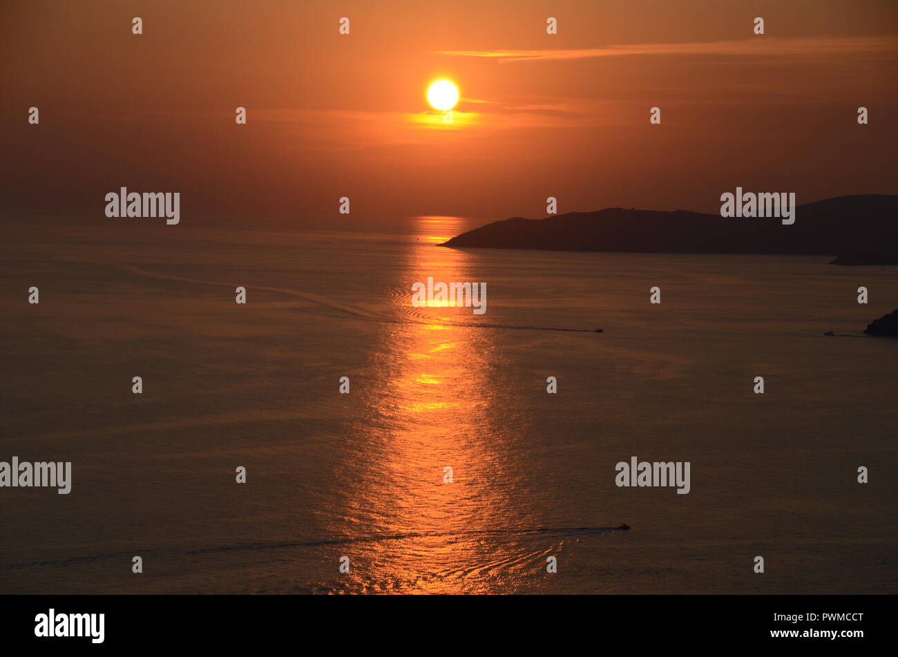 sunset over the adriatic sea at budva montenegro Stock Photo - Alamy