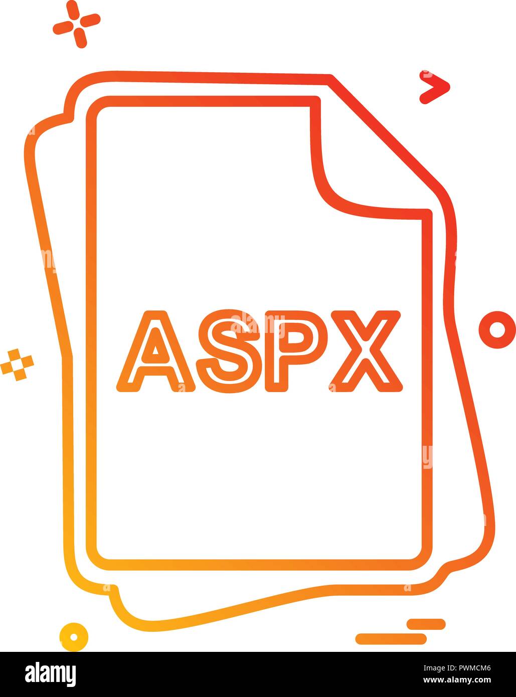 ASPX file type icon design vector Stock Vector Image & Art - Alamy