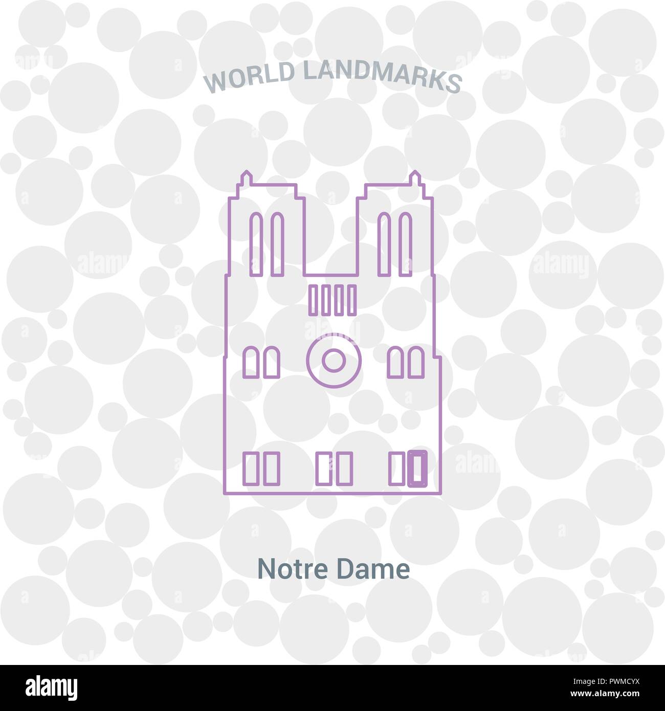 World Famous landmarks design with creative background vector Stock ...
