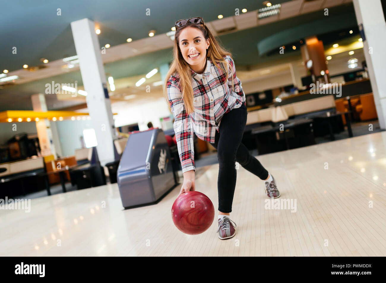 Woman bowler bowling ball hi-res stock photography and images - Alamy