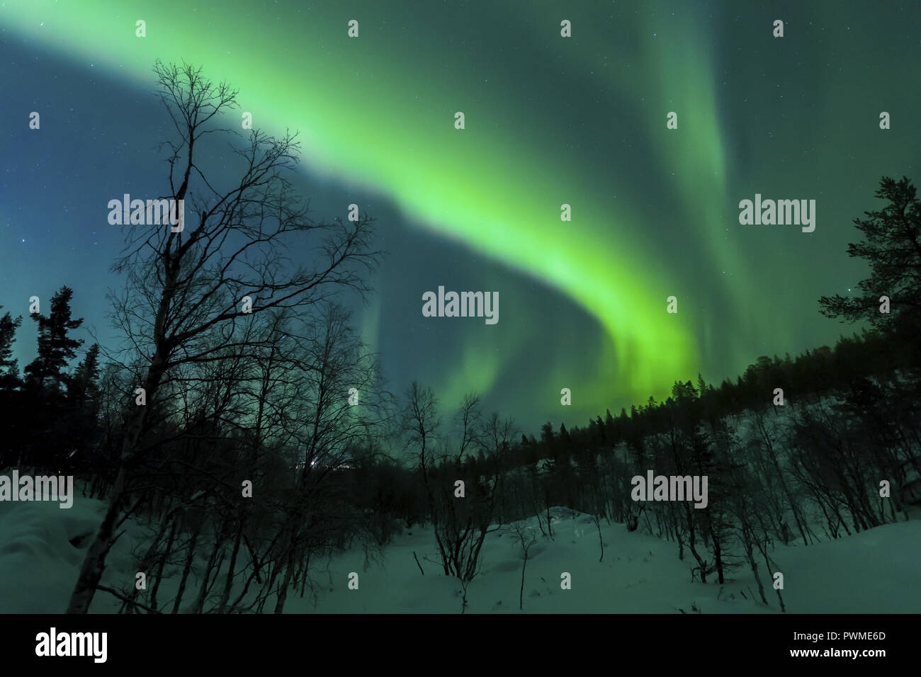 Aurora in Finland Stock Photo - Alamy
