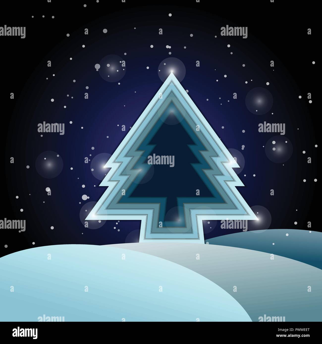 Christmas tree layers abstract background, stock vector Stock Vector ...