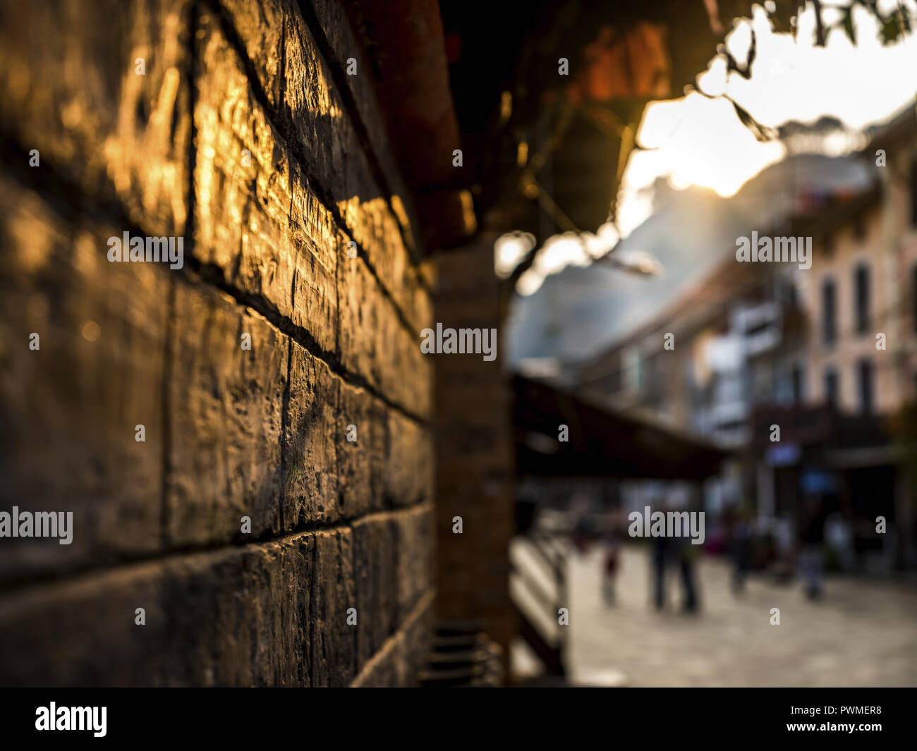 sunset on wall Stock Photo - Alamy