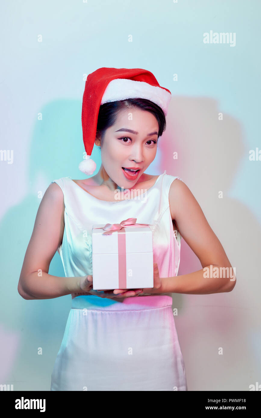 Beautiful asian woman santa claus hi-res stock photography and images ...