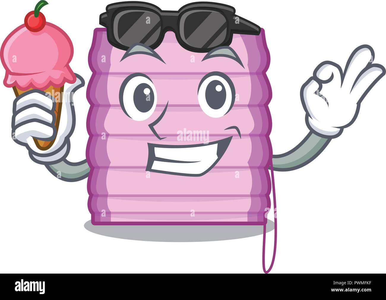 With ice cream cartoon blinds in a window home Stock Vector Image & Art ...