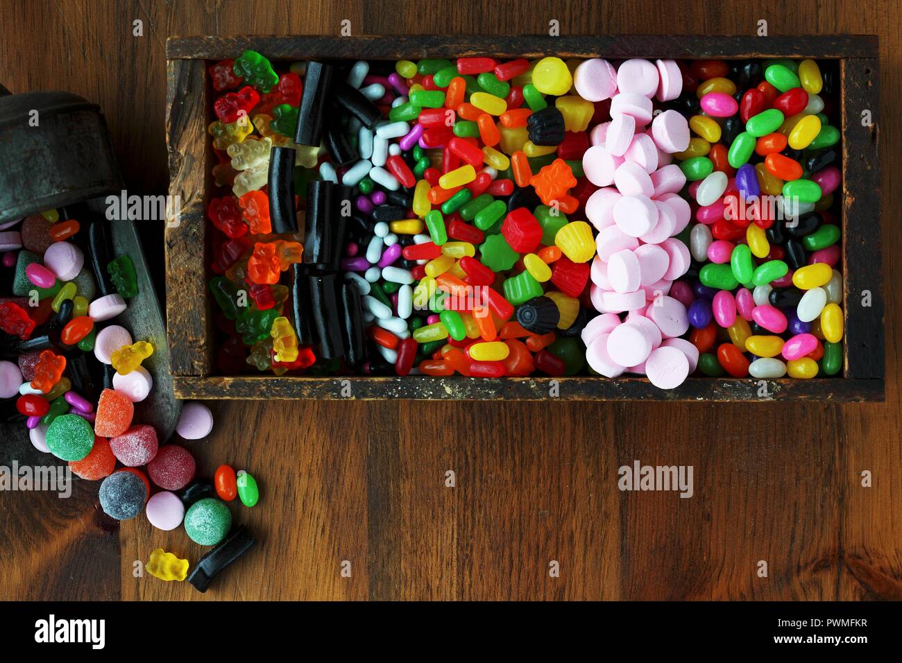 Overhead photo of various foods hi-res stock photography and images - Alamy