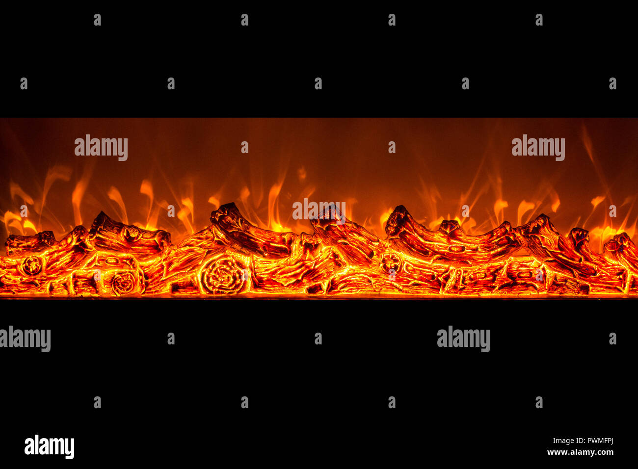 electric fire close up, background color image, horizontal photo Stock ...