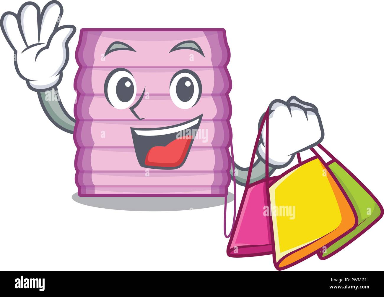 Shopping cartoon blinds in a window home Stock Vector Image & Art - Alamy