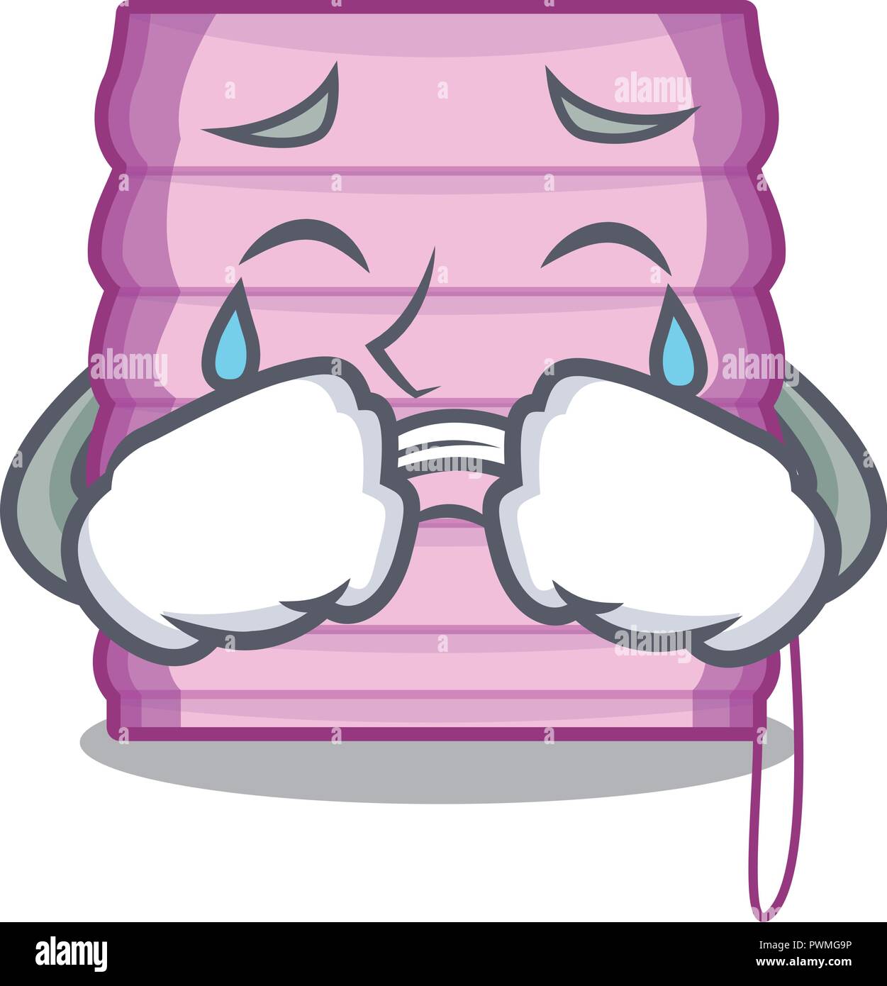 Crying new home window with blinds cartoon Stock Vector Image & Art - Alamy