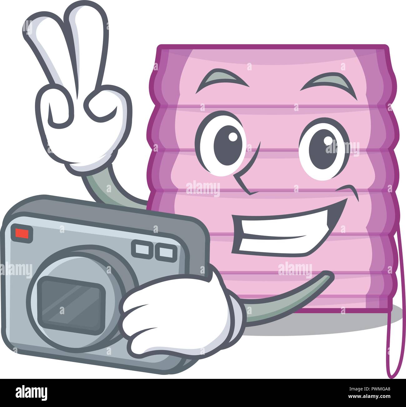 Photographer new home window with blinds cartoon Stock Vector Image ...