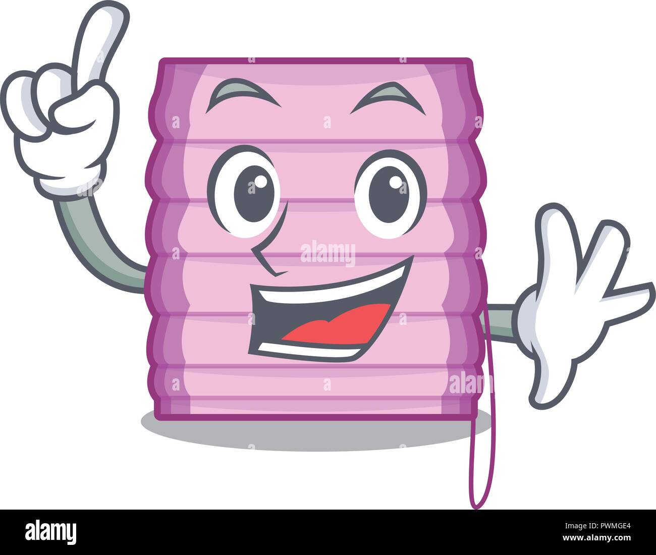 Finger window with blinds isolated on mascot Stock Vector Image & Art ...