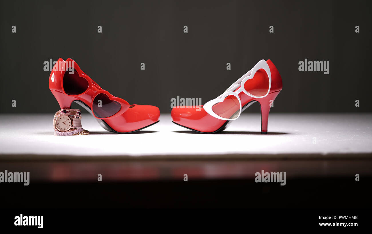 Red high heel shoes hi-res stock photography and images - Alamy
