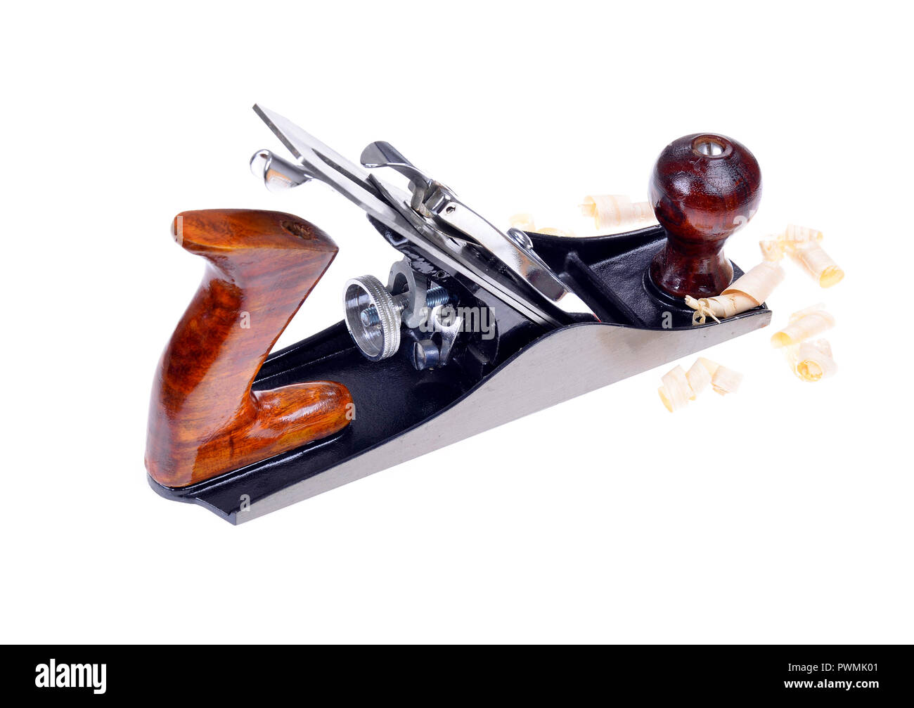 Planer for wood isolated on white background. The concept of manual ...