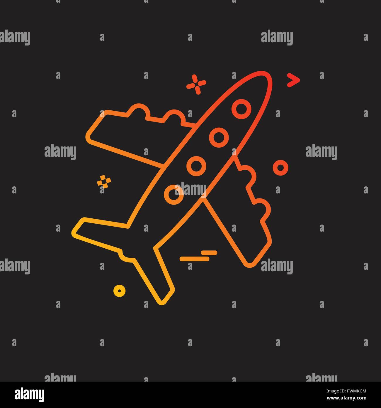 Plane icon design vector Stock Vector Image & Art - Alamy