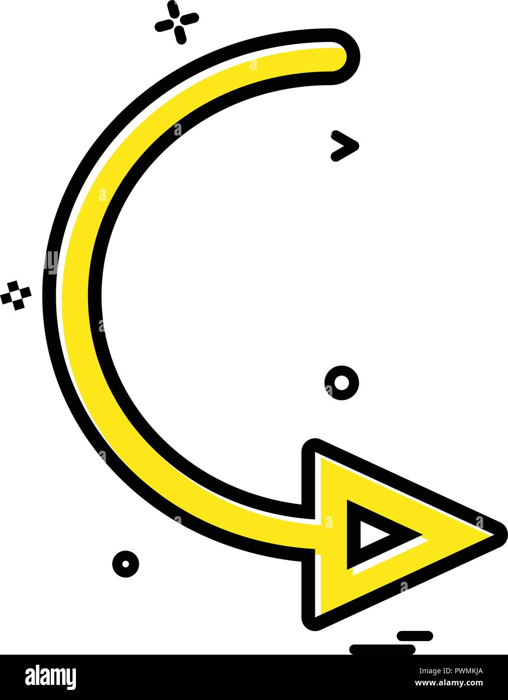 arrow circle right turn icon vector design Stock Vector Image & Art - Alamy