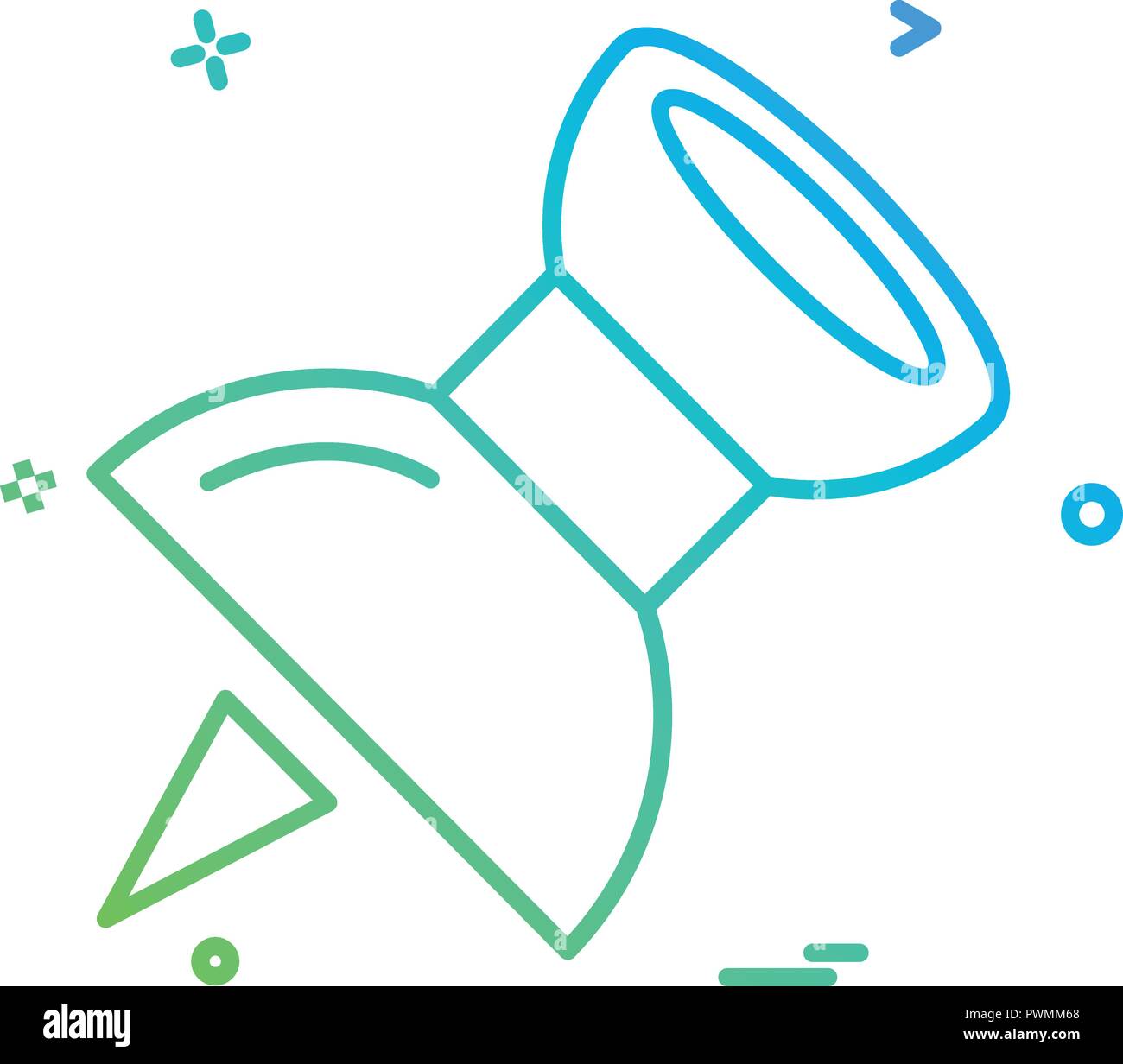 Pin icon design vector Stock Vector Image & Art - Alamy