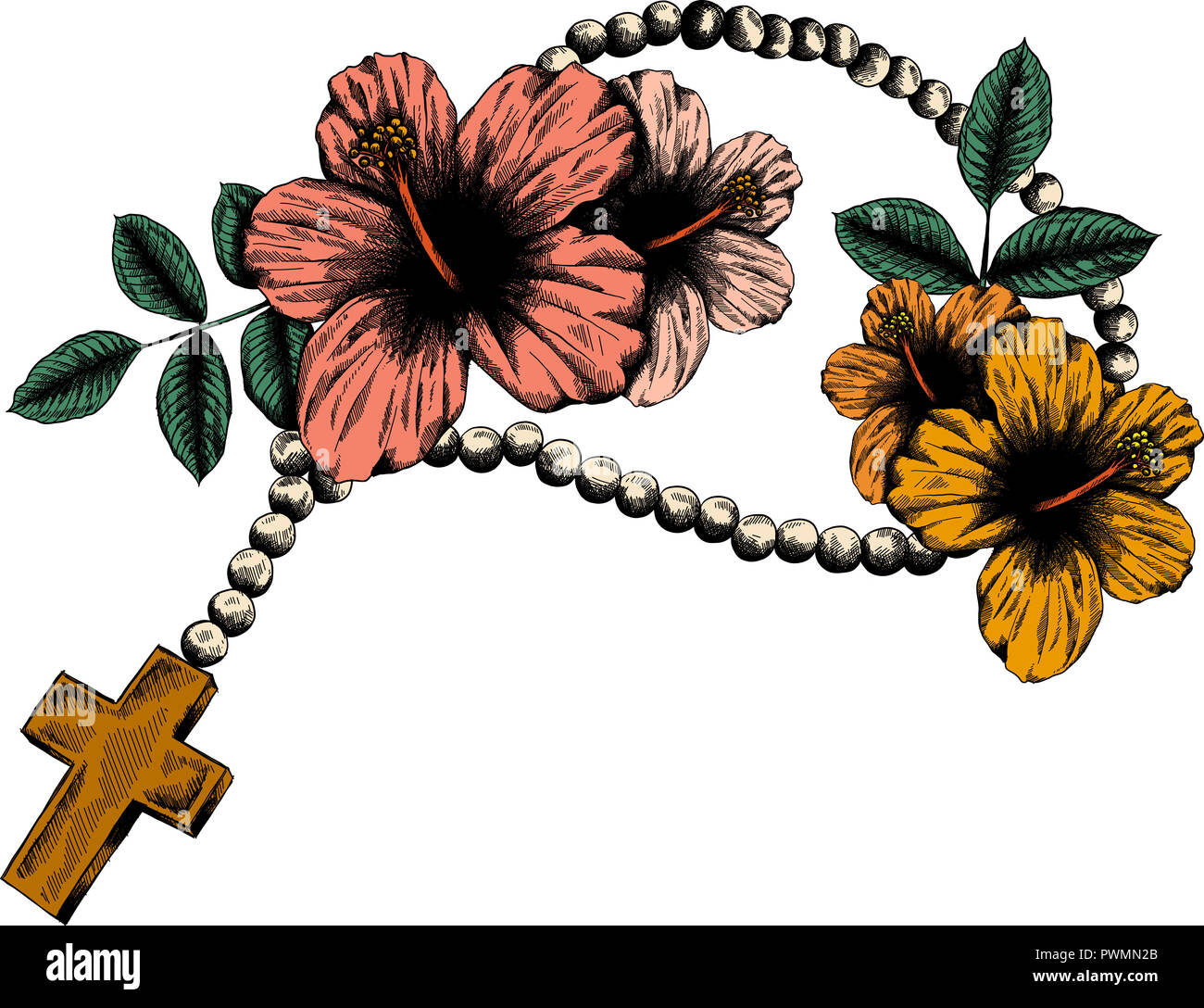Roman Catholic Rosary Drawing