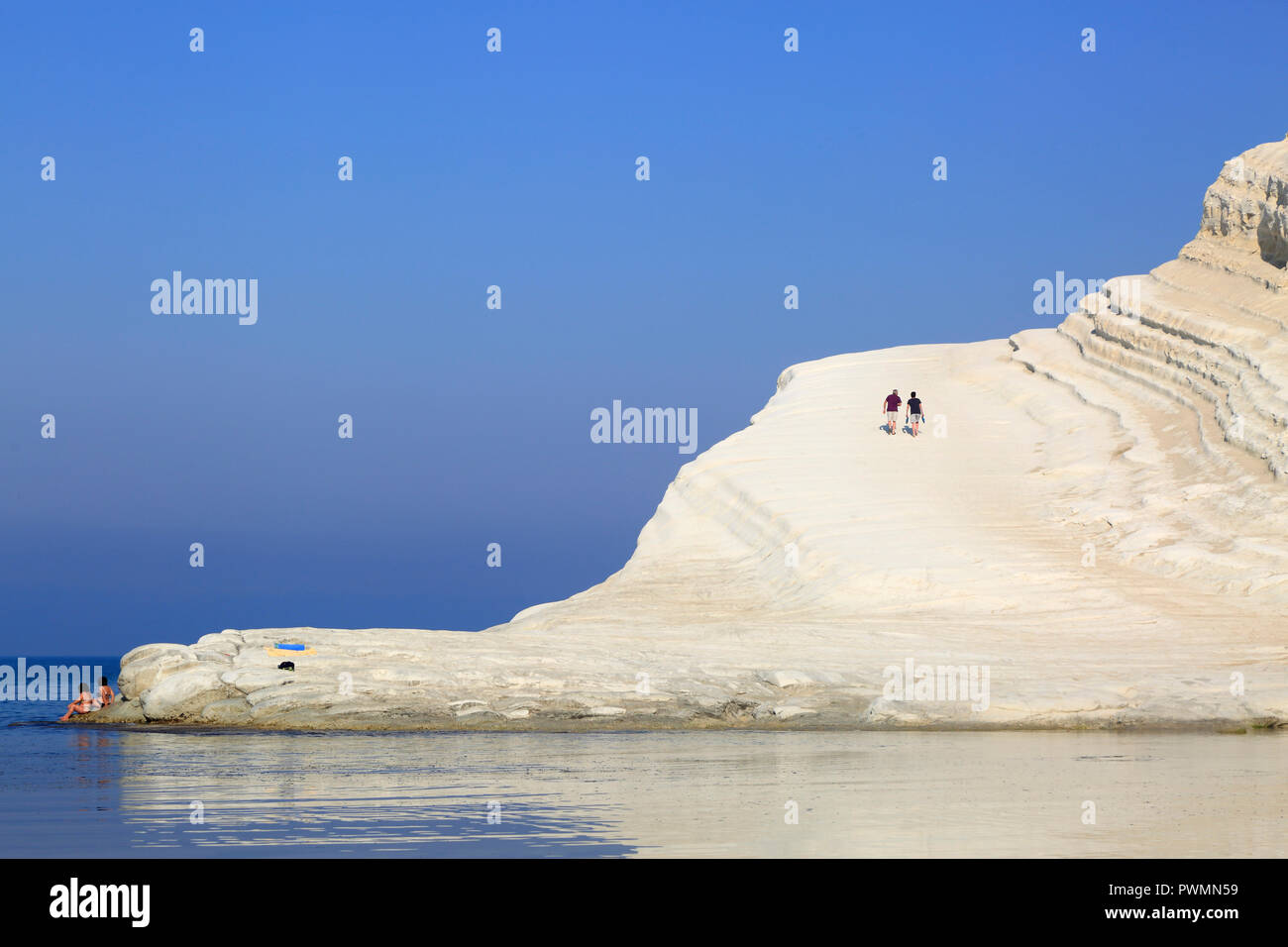 Italy, Sicilia, Agrigento district, Realmonte, Scala dei Turchi Stock ...