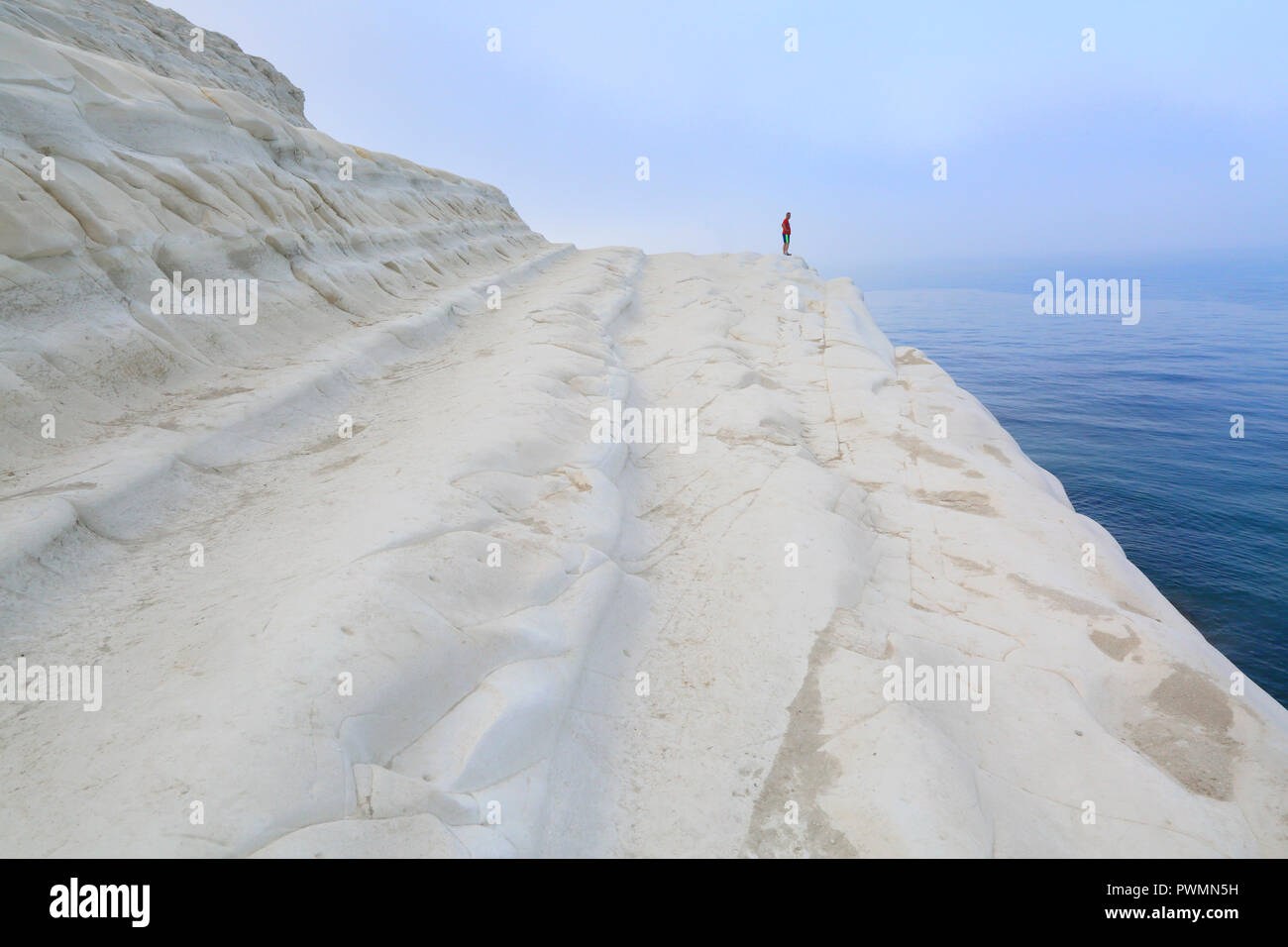 Italy, Sicilia, Agrigento district, Realmonte, Scala dei Turchi Stock ...
