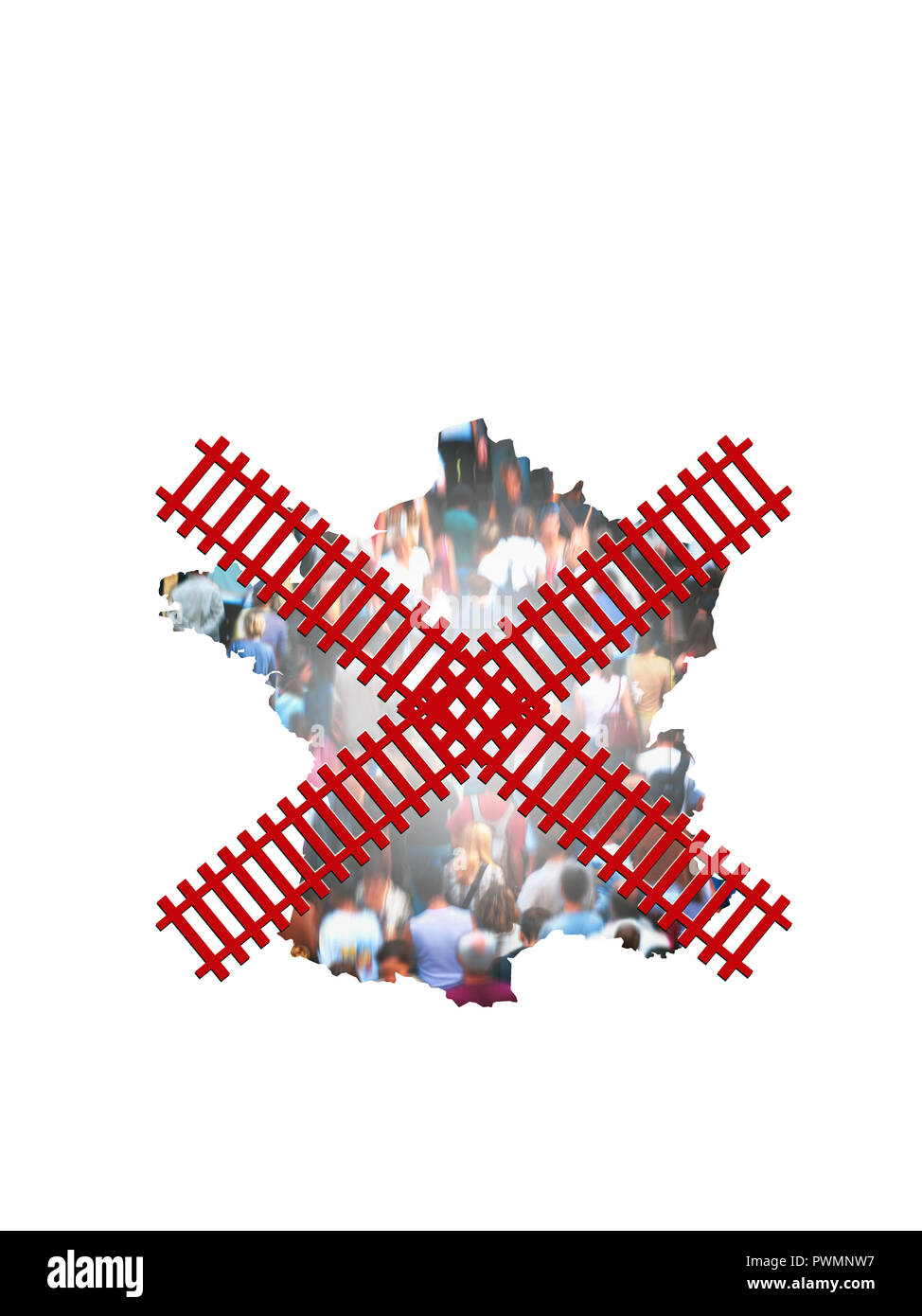 People crowd france Cut Out Stock Images & Pictures - Alamy