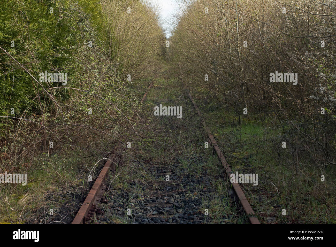 France, department 44, SNCF (French National Railway Company) disused ...