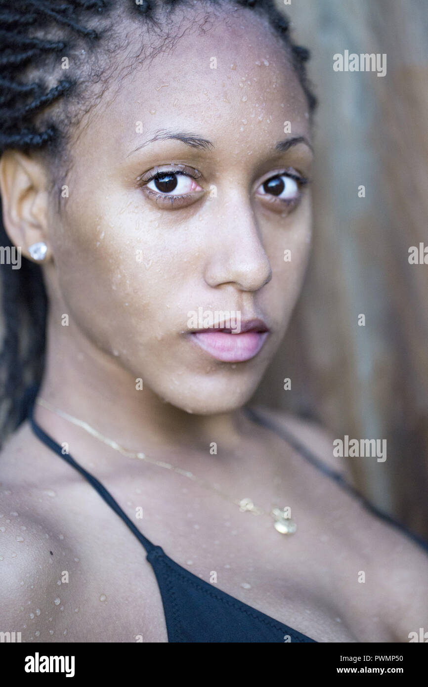 Portrait of a beautiful Martinican girl Stock Photo - Alamy
